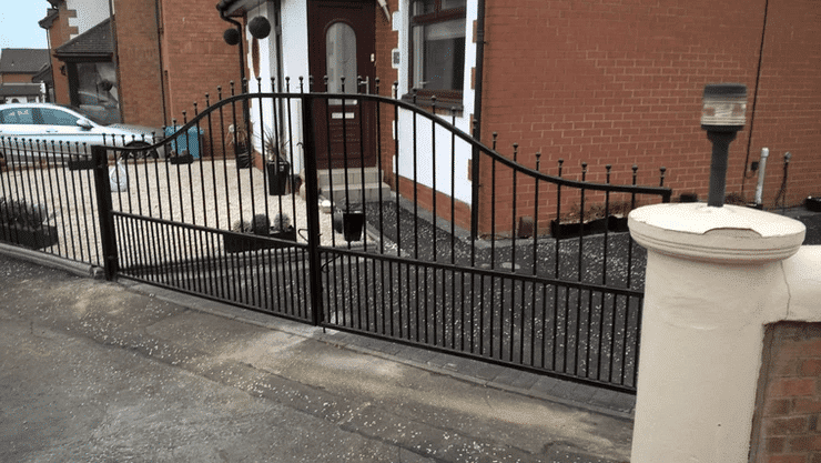 Wrought Iron Automatic Gates - Paisley, Scotland